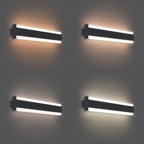 Moderní nástěnné svítidlo černé CCT 60cm vč. LED IP54 - Vanya