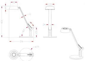 Globo 58422B - LED Stmívatelná stolní lampa URSINO LED/8W/230V