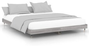 vidaXL Rám postele šedý sonoma 140 x 200 cm kompozitní dřevo