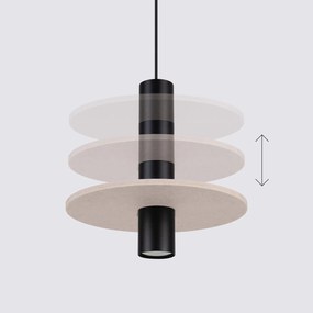 Sollux Lighting Závěsná lampa PELTA 1 černá/béžová