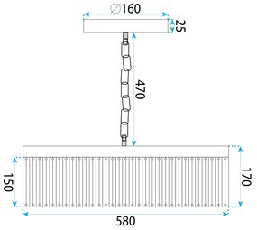 Toolight Lustr APP1531-8CP4 Gold