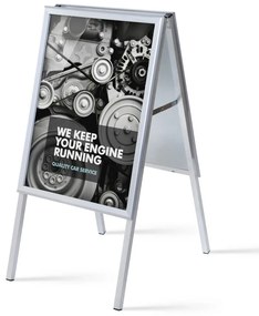 Reklamní áčko 500 x 700 mm, ostrý roh, profil 32 mm, hliník