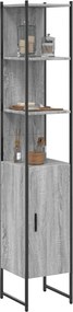 vidaXL Koupelnová skříňka 33x33x185,5 cm kompozitní dřevo [842474] Barva: šedá sonoma