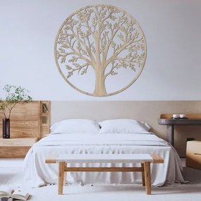 Přírodní dřevěná dekorace na zeď strom života | SENTOP HDF0217