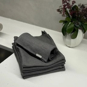 Lněná utěrka SET 5+1 ZDARMA - Grafitově šedá (Graphite Grey)