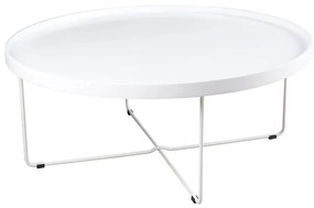 Konferenční stolek bunro ø 90 cm bílý MUZZA