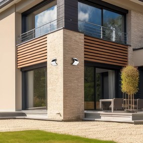 Exteriérové ​​solární nástěnné LED svítidlo Butterfly, 1x LED 3,2w, bílá, pohybový senzor