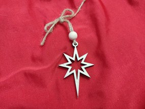 Vánoční dekorace hvězda Darja Stříbrná Růžová tmavá