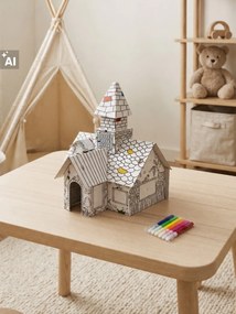 Sinsay - DIY sada na sestavení a vybarvení domečku - vícebarevná
