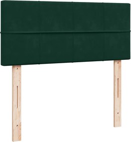 Box spring postel s matrací tmavě zelená 120x190 cm samet 3287689