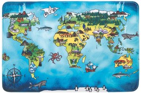 VOPI Kusový koberec World Map BARVA: Vícebarevný, ROZMĚR: 76,5x117 cm