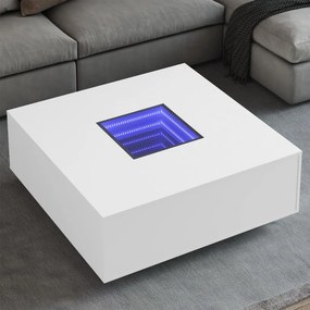 Konferenční stolek s Infinity LED bílý 100 x 100 x 40 cm 3284042
