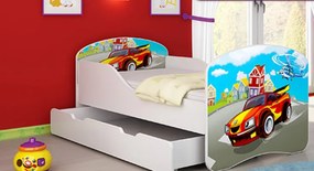 Dětská postel - Závodní auto 160x80 cm + šuplík