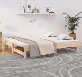 vidaXL Výsuvná postel 2x (90 x 190) cm masivní borovice [823393] Barva: Přírodní