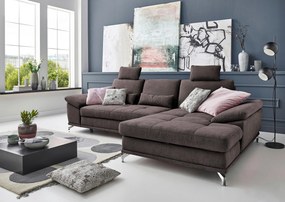 XXXLutz ROHOVÁ SEDAČKA, textil, tmavě hnědá Sit & More - Sedací soupravy - 000144005511