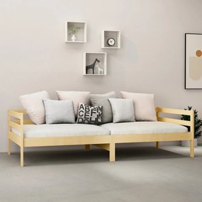 Válenda s matrací 90 x 200 cm masivní borové dřevo 3083554