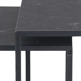 Design scandinavia Konferenční stolek Infinity (SADA 2 ks), 50 cm, černá