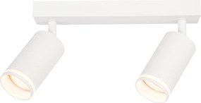 Bodové svítidlo Pipe Ring, 2x bílé kovové stínítko, w