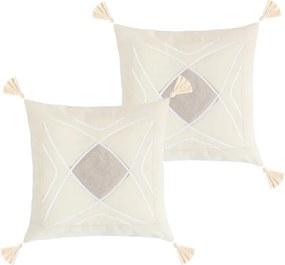 Bellatex Povláček PERU SET 2ks Béžová 40x40 cm