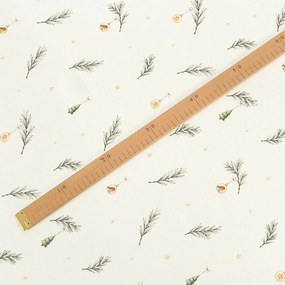 Goldea vánoční teflonová látka na ubrusy - vánoční ozdoby 160 cm
