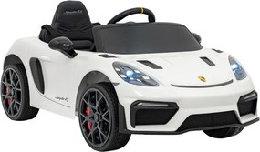 Elektrické autíčko Porsche Spyder RS ​​718 Lakýr bílé