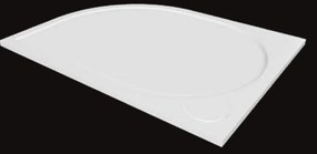 Olsen Spa Asymetrická čtvrtkruhová sprchová vanička LAKA Rozměr A - 120 cm, Rozměr B - 80 cm, Způsob provedení - Pravá VANKCCTVRT1280P