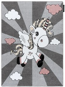 Dywany Łuszczów, Dětský kusový koberec Petit Unicorn grey, 200x290, šedá, dětský pokoj