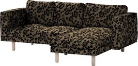 Potah na pohovku IKEA Norsborg 3-místná se šezlongem barva béžová látka pletený vzor, vzorované