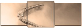 Obraz na plátně - Most v mlze - panoráma 5275FD (120x40 cm)