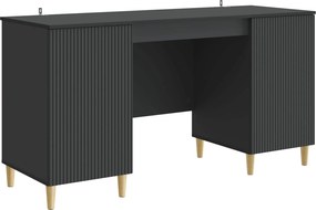 Stůl s policí Černá 142,5 x 50 x 75 cm Kompozitní dřevo 3414595