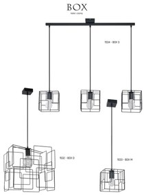 Jupiter 1533 - BOX M - Závěsné svítidlo BOX E27/60W