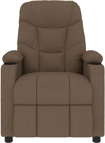 Masážní křeslo hnědé textil 339096