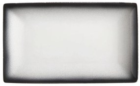 Bílo-černý keramický talíř Maxwell &amp; Williams Caviar, 27,5 x 16 cm