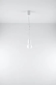 Lustr SOLLUX Diego 1 E27 1x60W bez zdroje SL.0569 bílá