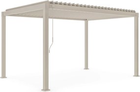 BIZZOTTO Světlá hliníková pergola s uzavíracími lamelami GARDA 3x4 m 0796086
