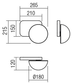 Redo 01-2470 nástěnné svítidlo Lumien saténově zlaté, G9, 26cm