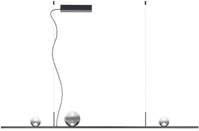 Redo 01-4302 - LED Stmívatelný lustr na lanku DUNE LED/48W/230V černá/kouřová