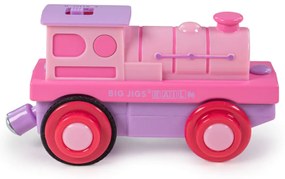 Bigjigs Rail Elektrická lokomotiva Silná růžovka