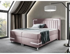Kontinentální postel Suhak 3 LED, Rozměr postele: 180x200, Barva:: Velluto 14