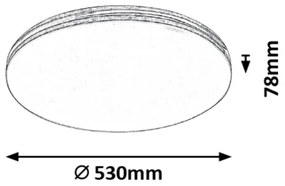 Rabalux 3411 - LED Stropní svítidlo OSCAR LED/36W/230V kulaté