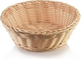 Kulatý košík na pečivo SINO 20x7 cm světle hnědý
