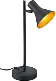 Černá kovová stolní lampa s kovovým stínidlem (výška 39 cm) Nina – Reality