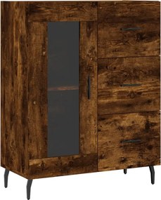 vidaXL Skříň highboard 69,5 x 34 x 180 cm kompozitní dřevo [3195974] Barva: kouřový dub