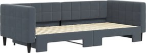 Válenda s přistýlkou tmavě šedá 90 x 200 cm samet 3196692