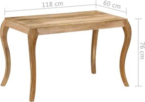 Jídelní stůl 118 x 60 x 76 cm masivní mangovníkové dřevo 247113