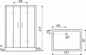 Aplomo Tulu-Tulu 121x81x217 masážní sprchový box