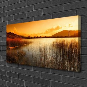 Obraz na plátně Jezero Krajina Západ 100x50 cm