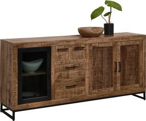 XXXLutz ŠIROKÁ KOMODA, mangové dřevo, přírodní barvy, světle hnědá, 175/80/40 cm Carryhome - Komody na nožičkách - 000377009502