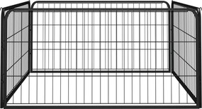 vidaXL Ohrádka pro psy 4 panely černá 100x50 cm práškovaná ocel [171794]