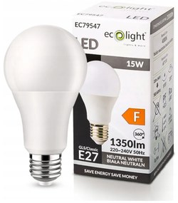 ECOLIGHT LED žárovka - E27 - 15W - 1350Lm - neutrální bílá 4000K Eco Light 230V